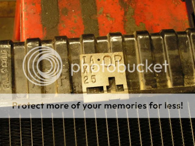 Need help with radiator tag code | Team Chevelle