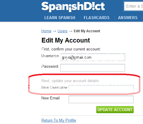 How can I delete my account or change my username | SpanishDictionary ...